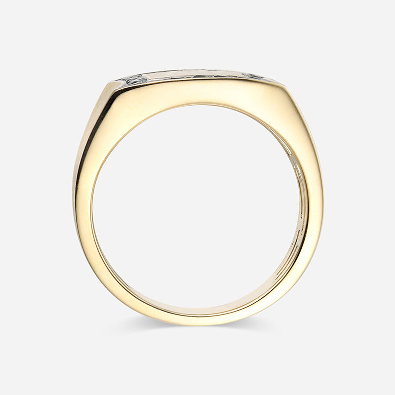 14K YELLOW GOLD WITH BLACK DIAMOND RING-PETER LAM JEWELLERY LTD.