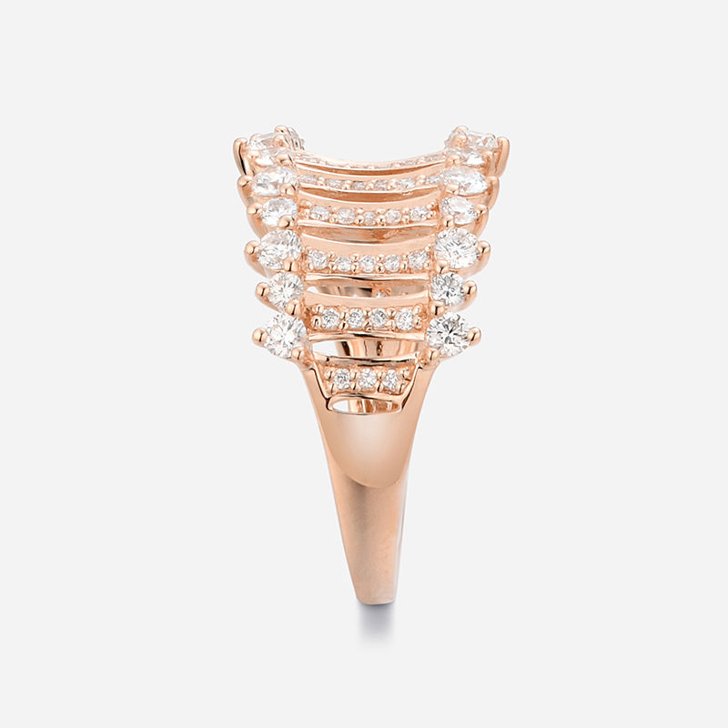 14K ROSE GOLD WITH DIAMOND RING-PETER LAM JEWELLERY LTD.
