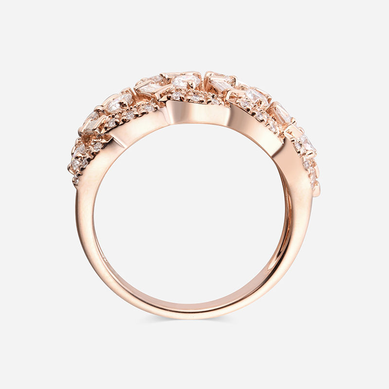 14K ROSE GOLD WITH DIAMOND RING-PETER LAM JEWELLERY LTD.