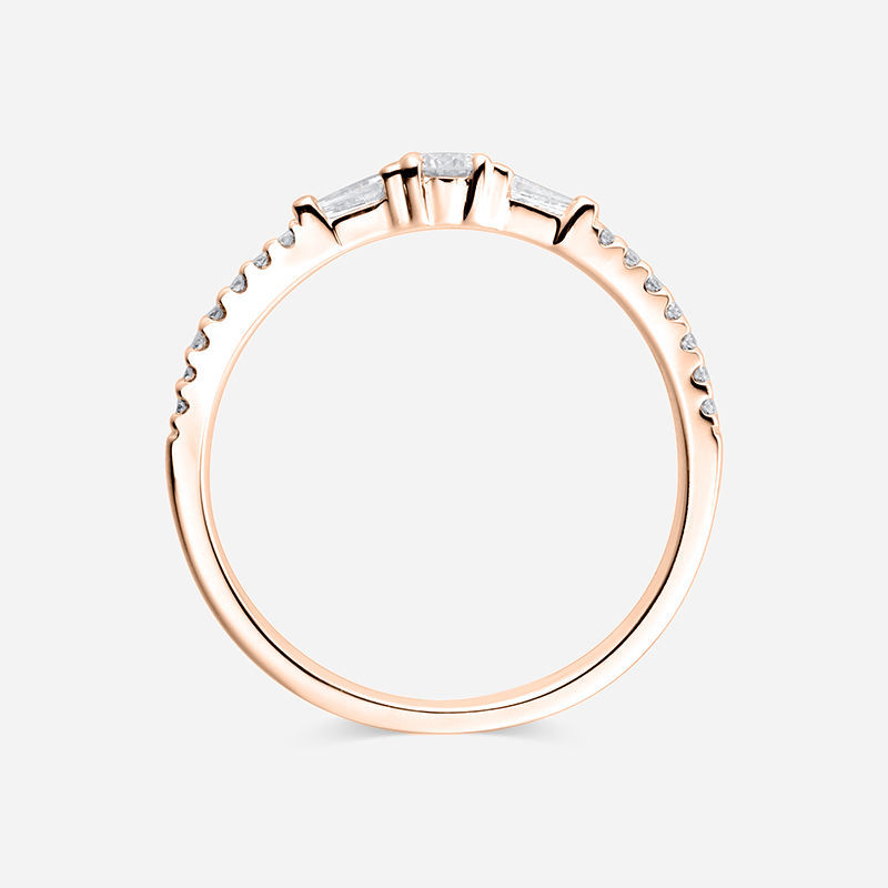 14K ROSE GOLD WITH DIAMOND RING-PETER LAM JEWELLERY LTD.